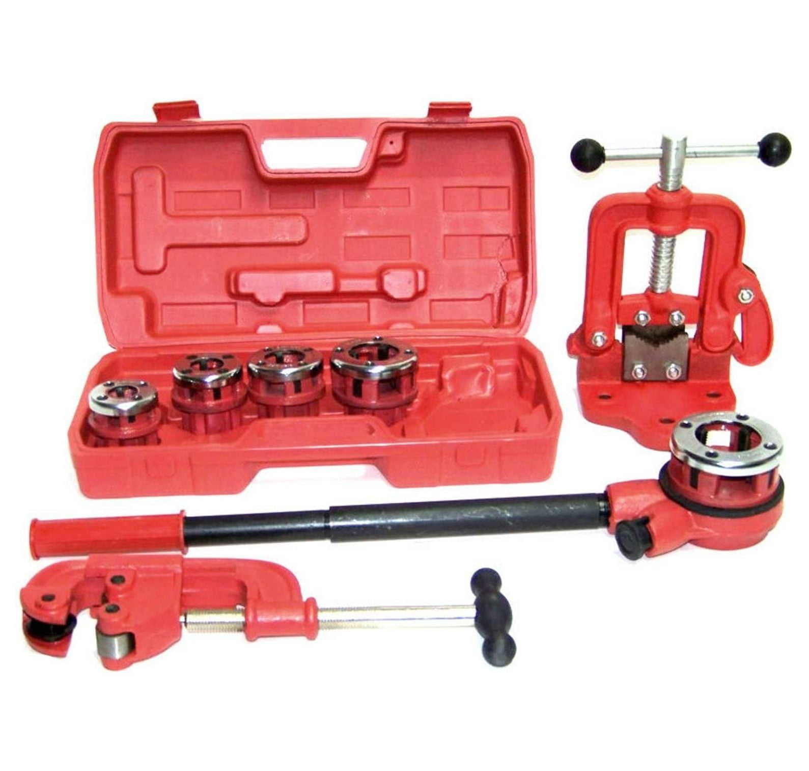 Pipe Threader Ratchet Type With 5 Dies + Pipe Cutter # 2 + Clamp On ...
