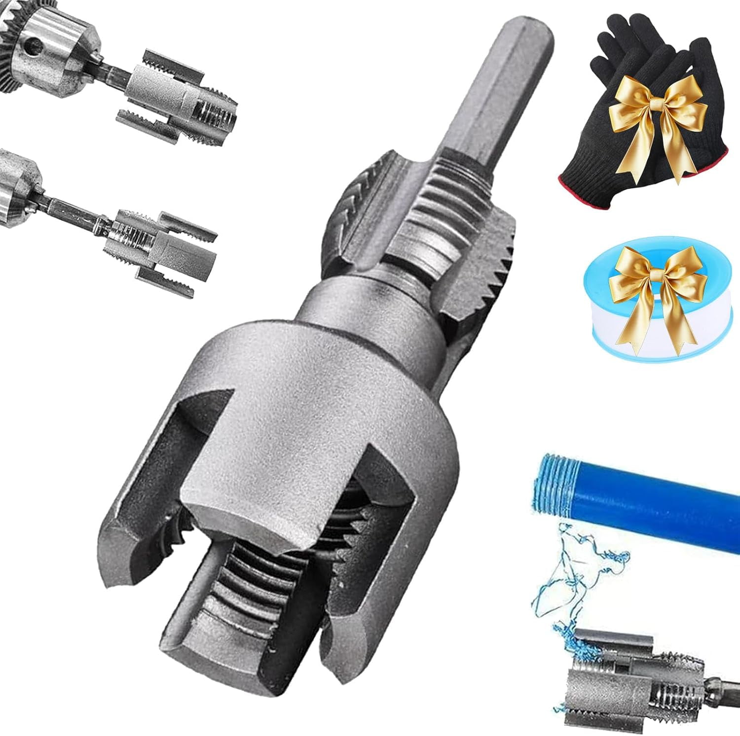 Pipe Threading Tool with Connecting Rod, Integrated Internal External ...