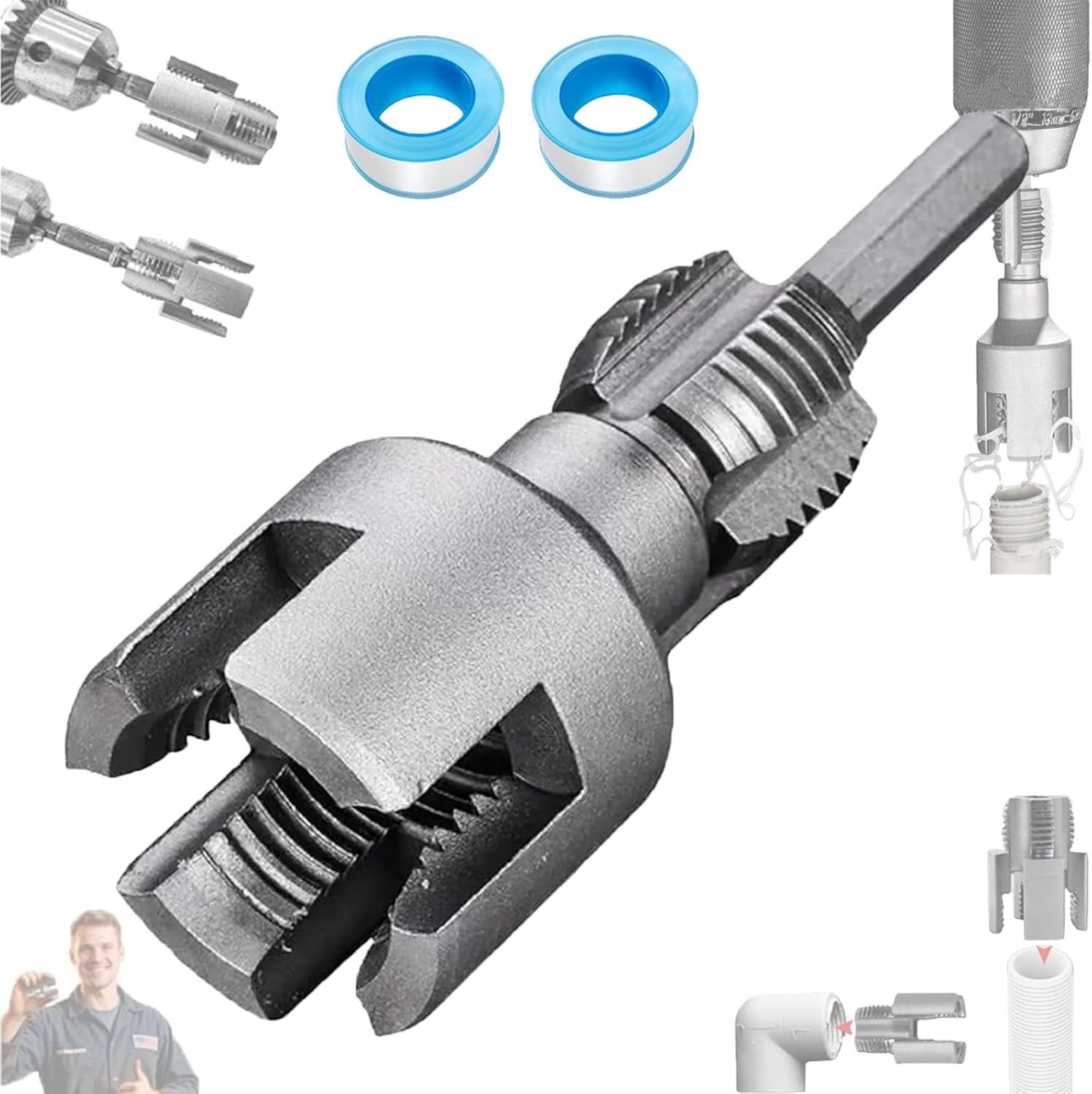 Pipe Threading Tool, Integrated Internal & External Pipe Threading Tool ...