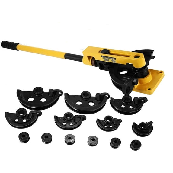 Pipe Tube Bender 3/8 to 1" OD 10-25mm Manual Tube Bender w/ 7 Dies ...