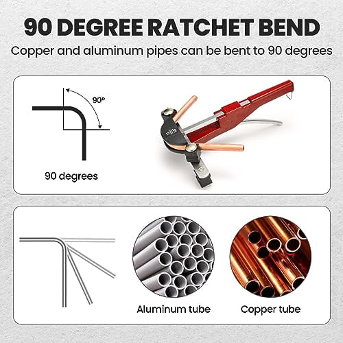 Pipe Tube Bender /4" to 7/8" Ratcheting Tubing Bender 90° Forward ...