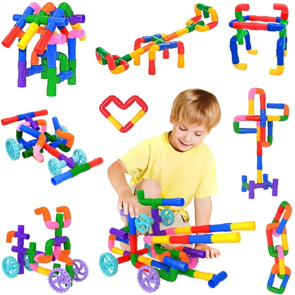 FUBAODA, Pipe Tube Toys, 96 pcs, Construction Building Blocks - Walmart.com