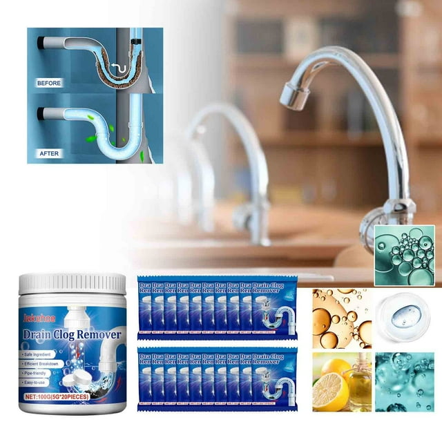 Pipe Unblocking Agent Effervescent Tablets Toilet Sewer Unblocking ...