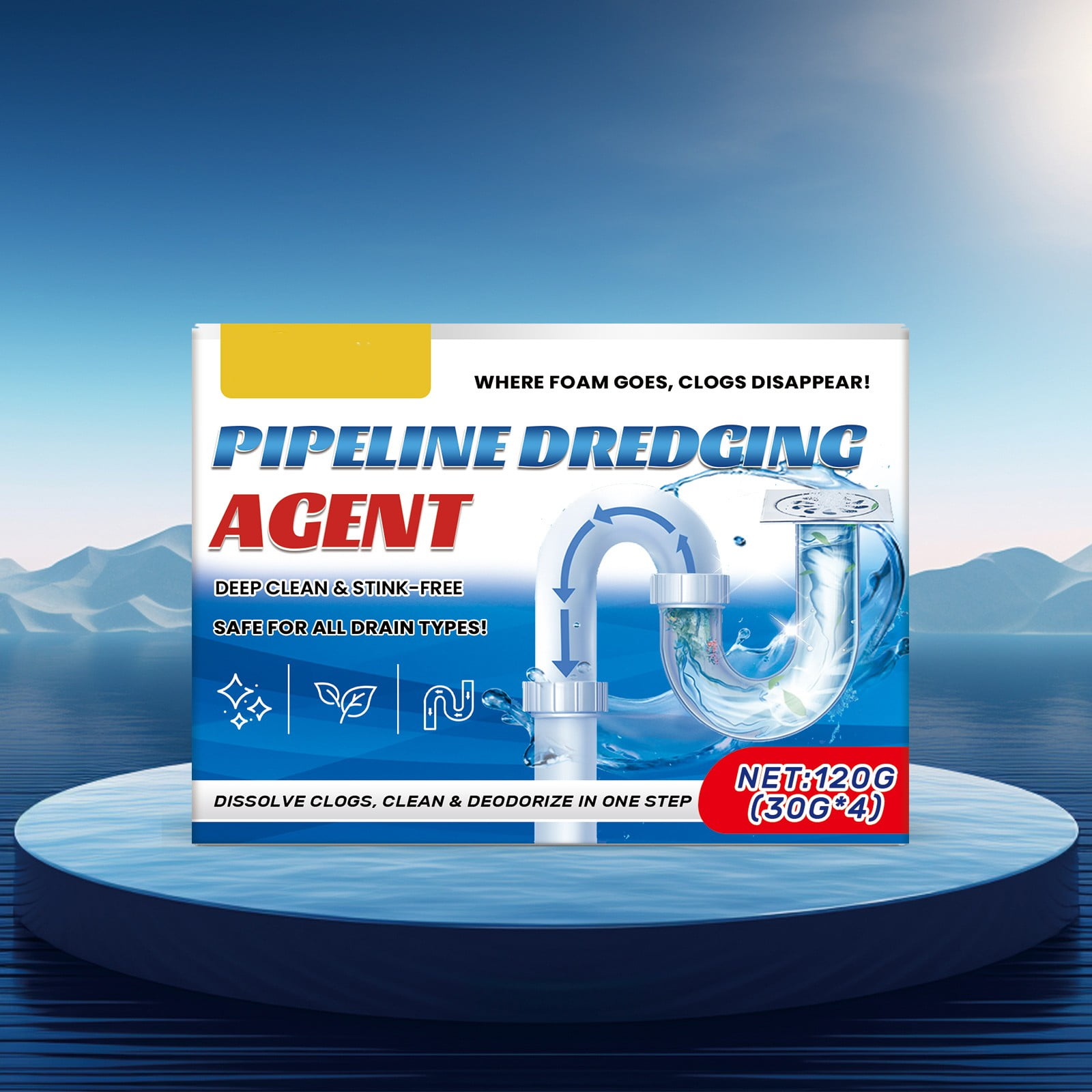 Pipe Unblocking Powder Cleaner Chemical Solution Powerful Unclogging ...