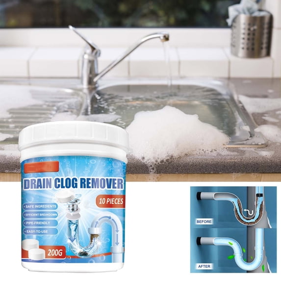 Pipe Unclogger Cleaning Tablets 200g,Powerful Toilet And Kitchen Drain ...