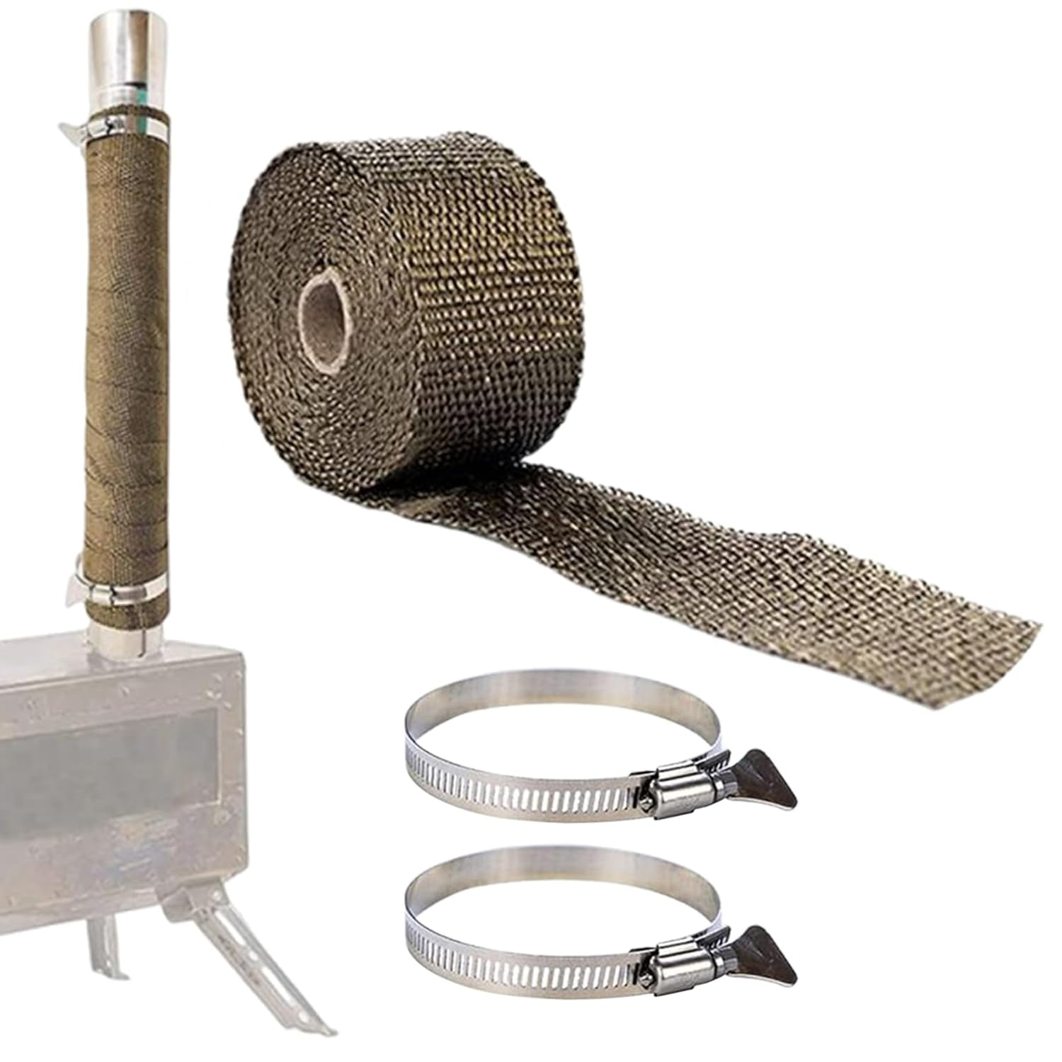 Pipe Wrap Tape | Chimney Scald Protection - Removable Protective Pipe ...