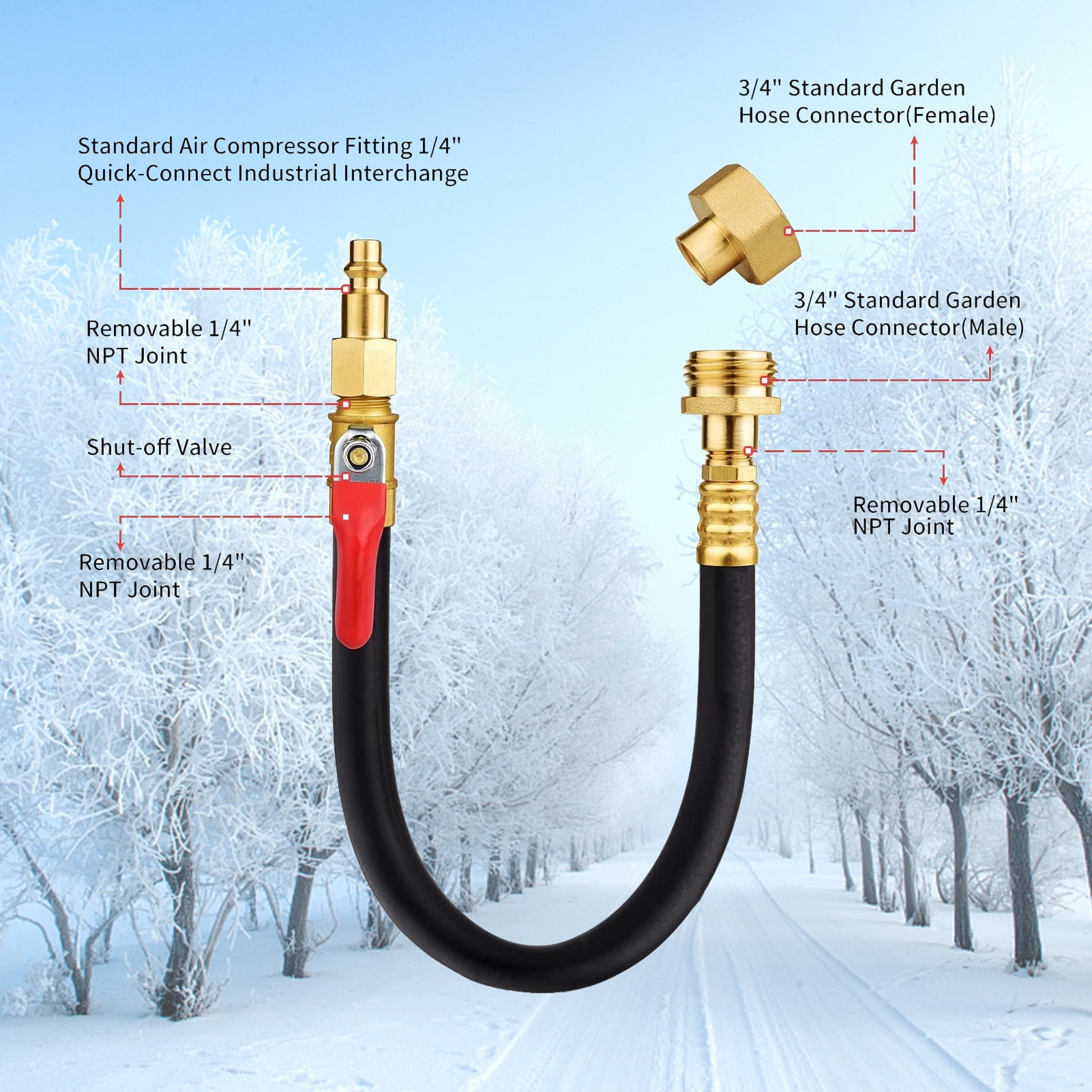 Pipe joint,Blowout Adapter With Camper Boat Winterize Sprinkler Camper ...