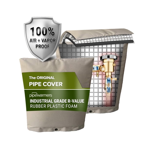 PipeWarmers The Original Pipe Insulation Cover (5˚F) Winter Pipe ...