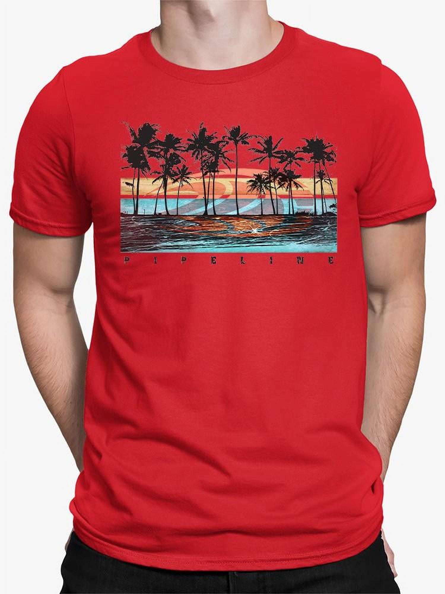 Pipeline Beach Scene Graphic - T-shirt Men's - Walmart.com