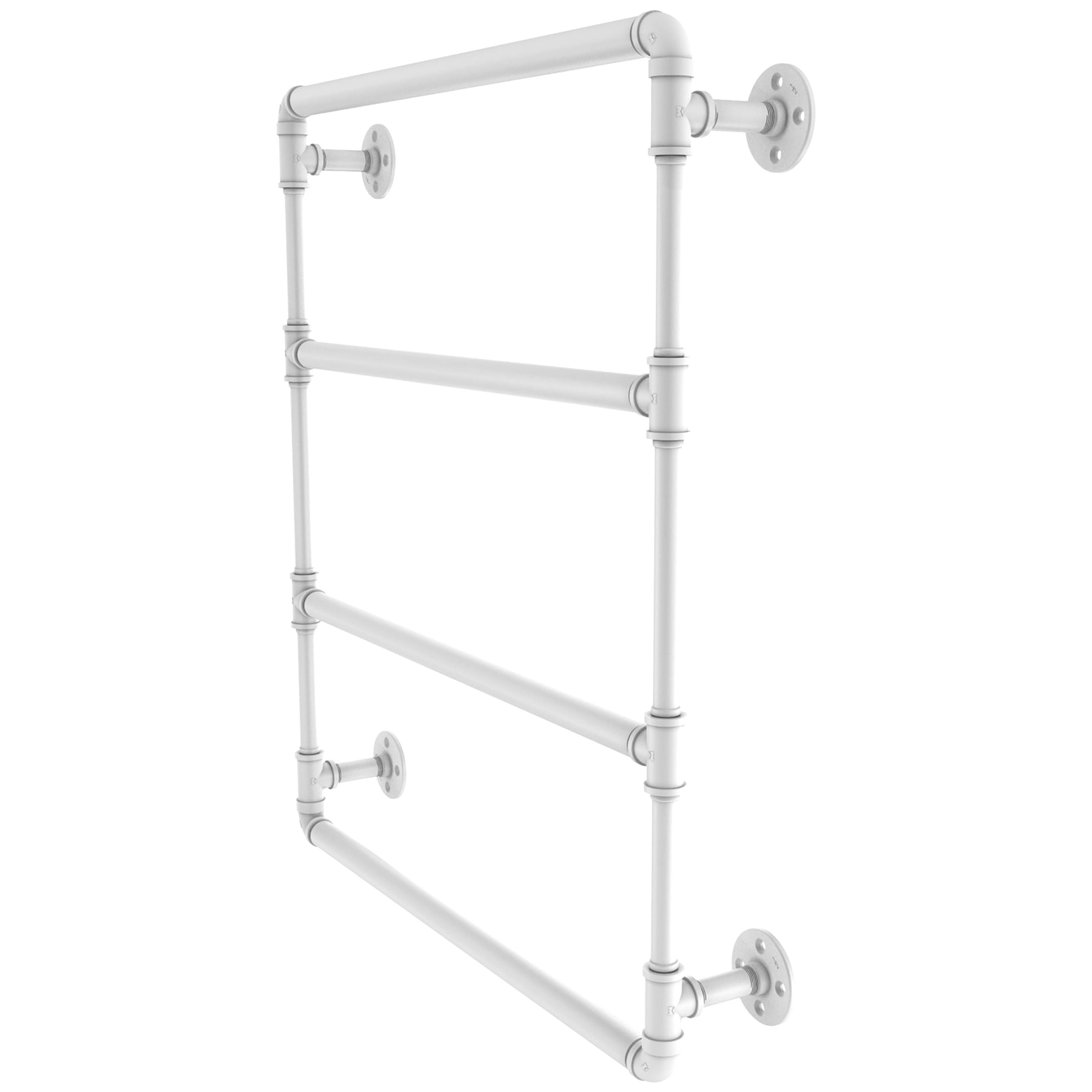 Pipeline Collection Wall Mounted Ladder Towel Bar - Matte White / 30 ...