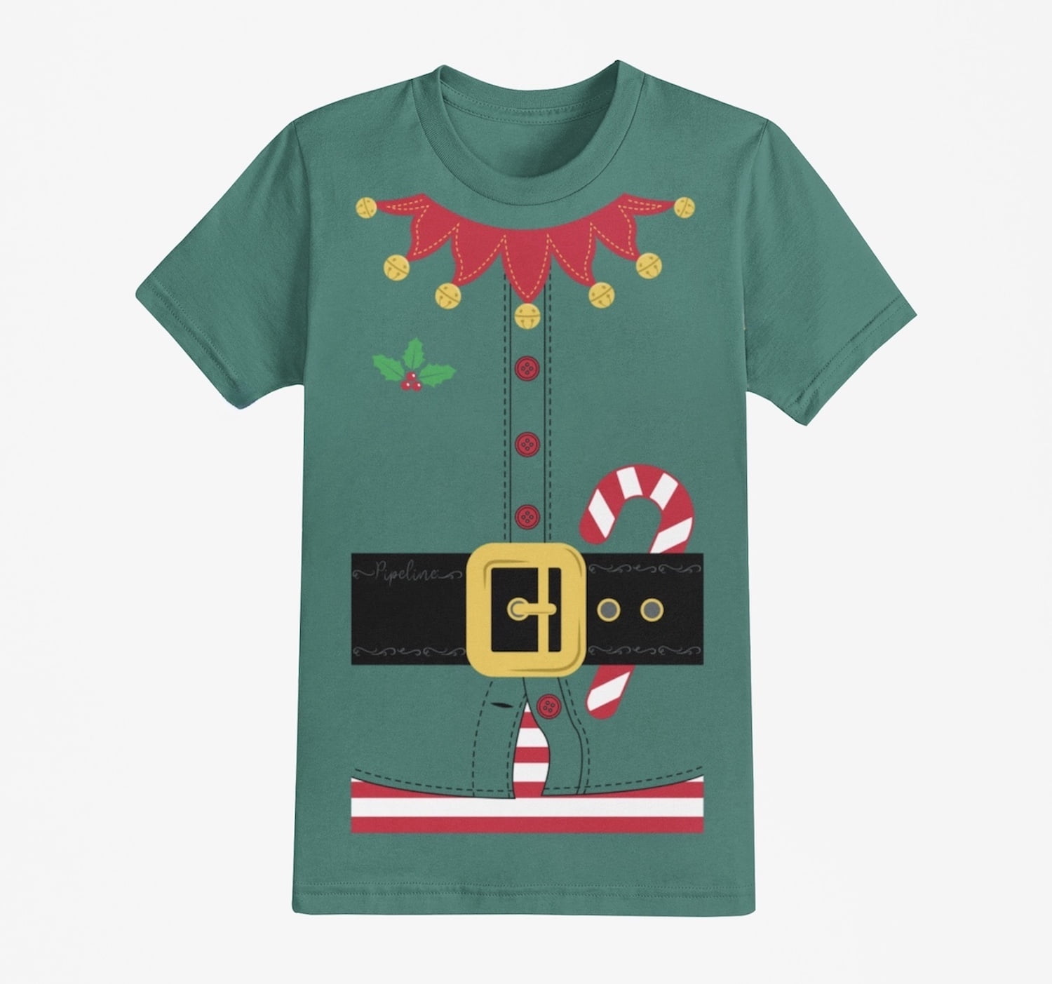 Pipeline Girl's Holiday Print Short Sleeve Cotton Crew Neck T-shirt ...