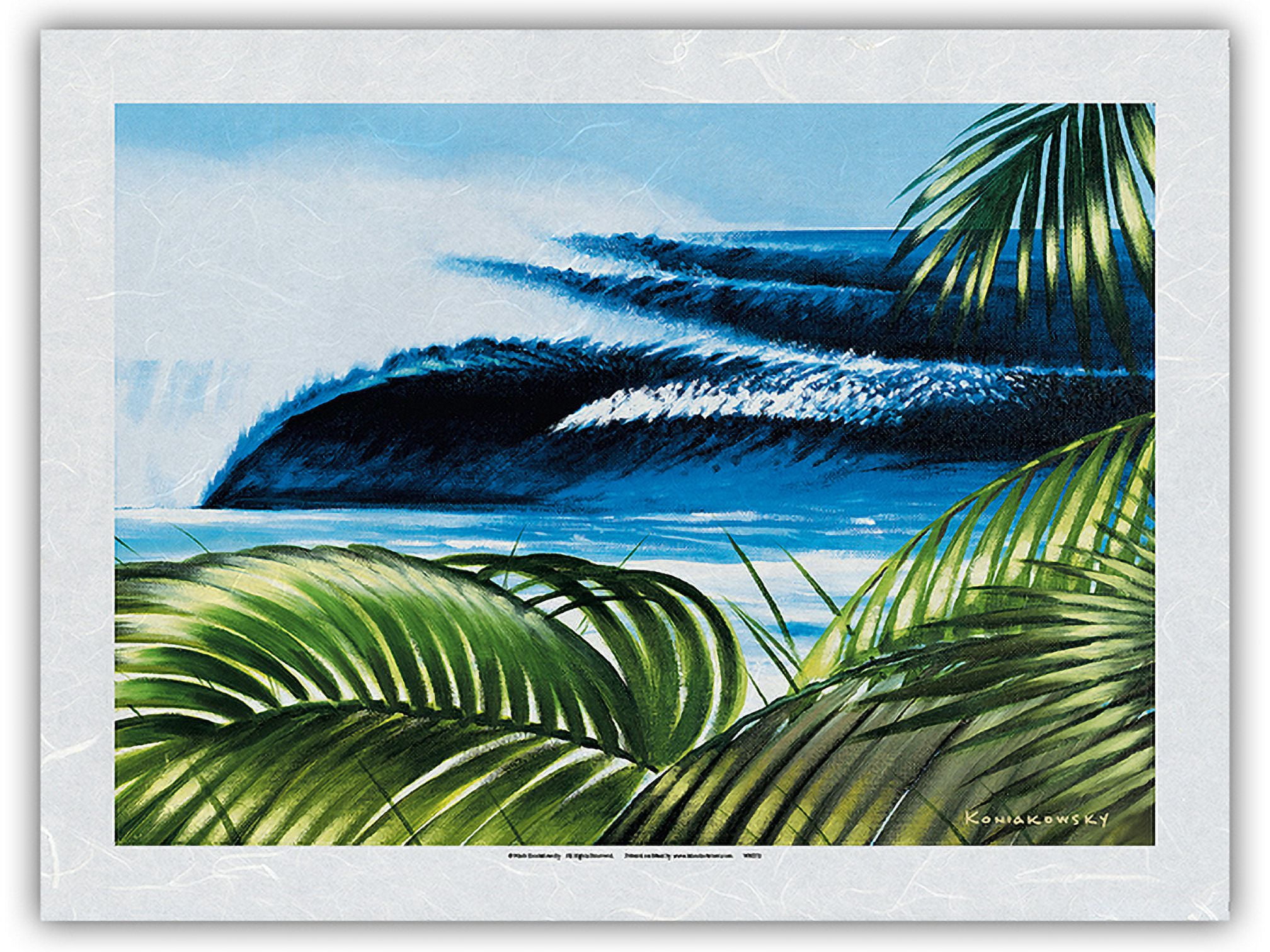 Pipeline with Palms - North Shore Hawaii - From an Original Color ...