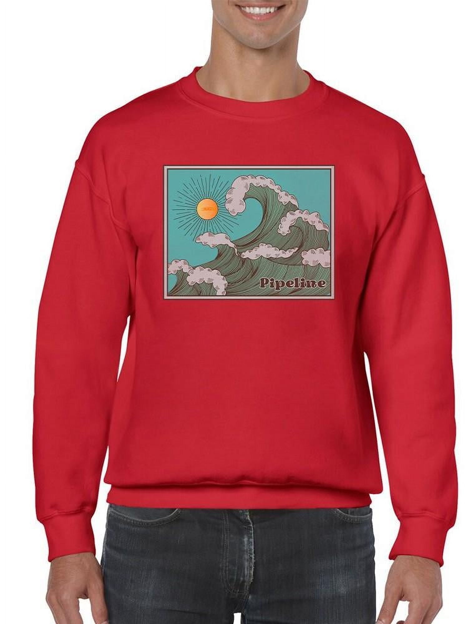 Pipeline Sun Wave Vintage Graphic - Men's Sweatshirt - Walmart.com