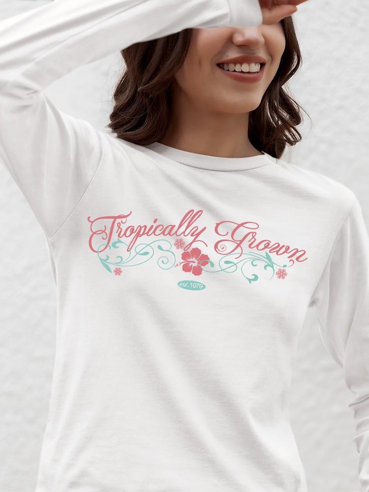 Pipeline Tropically Grown Design Long Sleeve Women's - Walmart.com