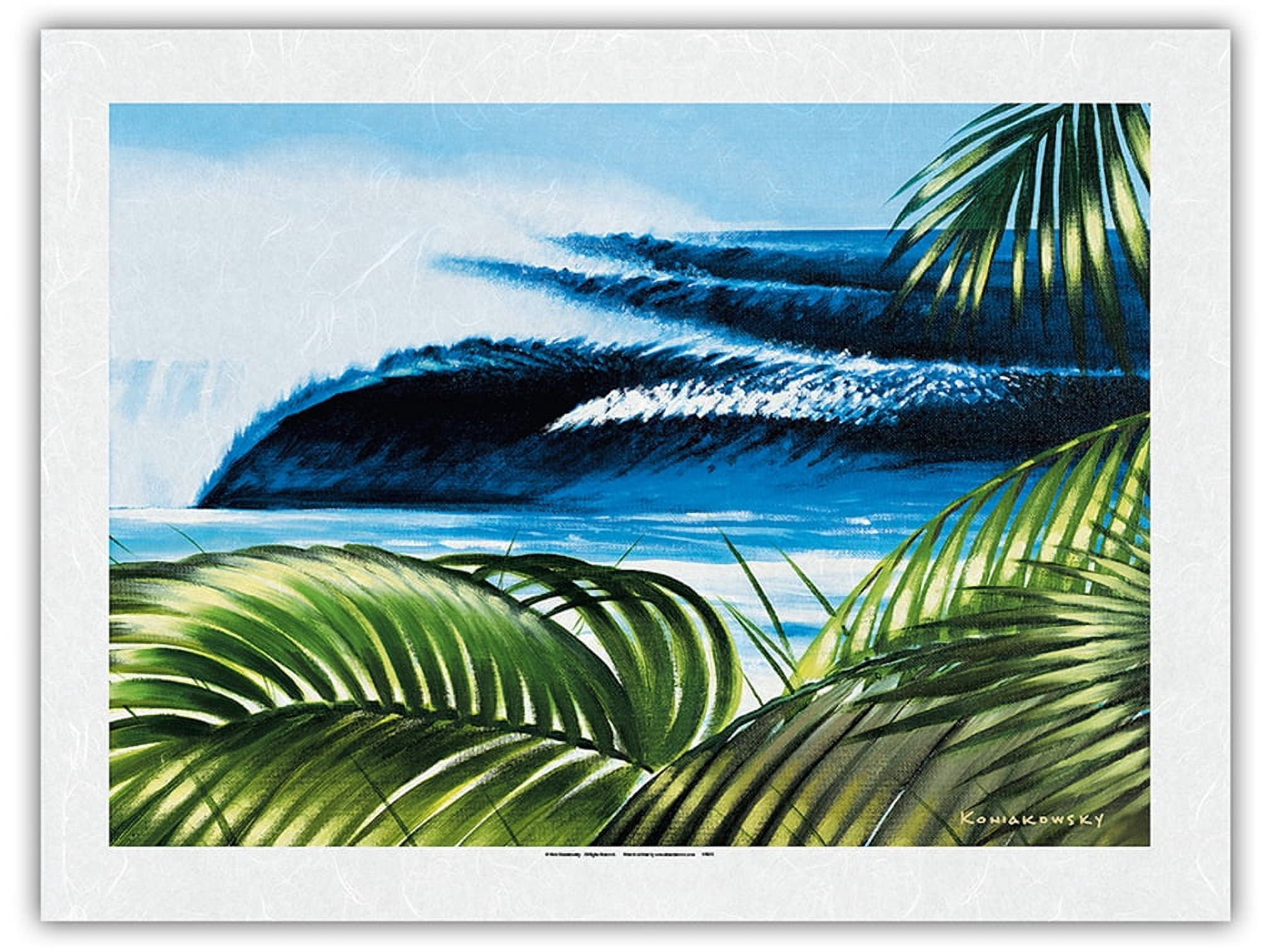 Pipeline with Palms - North Shore Hawaii - From an Original Color ...