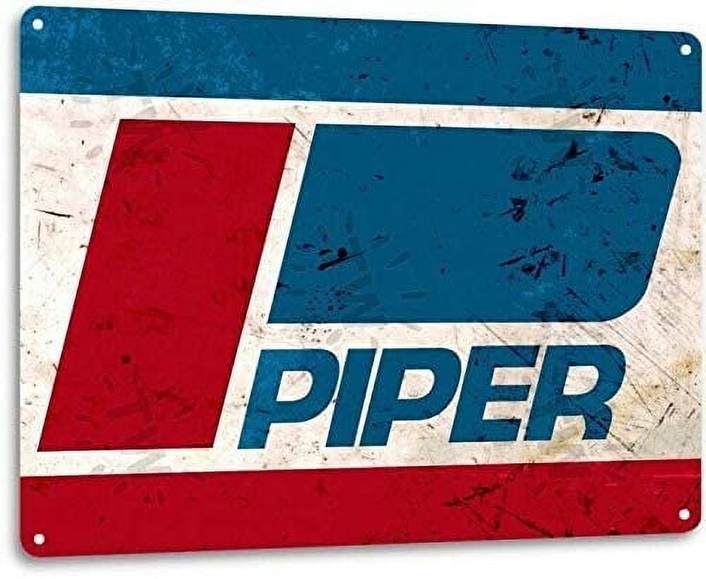 Piper Aircraft Logo Plane Jet Airplane Vintage Retro Wall Decor - 8"X12 ...