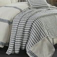 Piper Classics Market Place Cotton Farmhouse Blue Stripe Oversize King ...