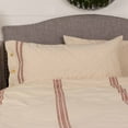 Piper Classics Market Place Red Ticking Stripe King Size Pillow Sham ...