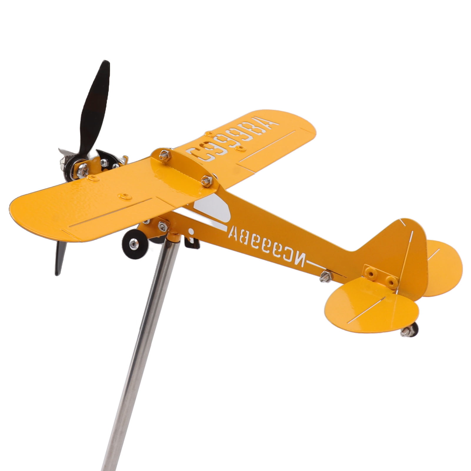 Piper J3 Cub Airplane Windmill 3D Metal Garden Decor For Outdoor Roof ...