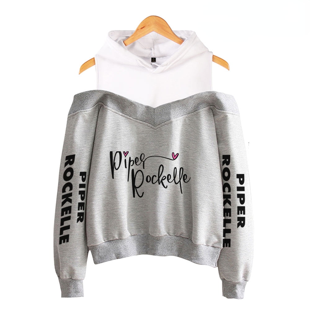 Piper Rockelle Merch off-shoulder hoodies Women Sweatshirt Casual Long ...