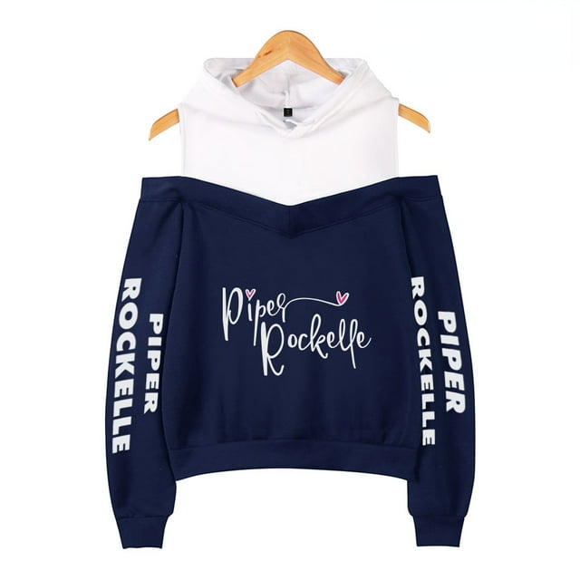 Piper Rockelle Merch off-shoulder hoodies Women Sweatshirt Casual Long ...