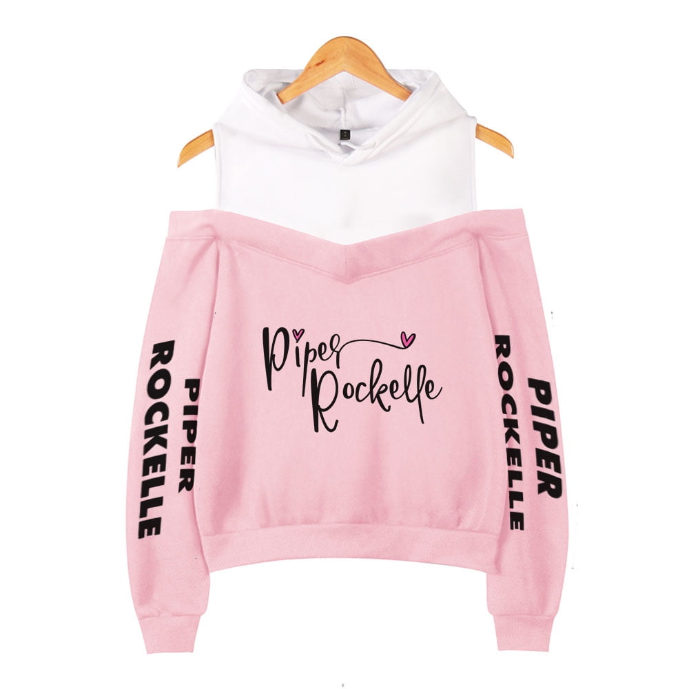 Piper Rockelle Merch off-shoulder hoodies Women Sweatshirt Casual Long ...