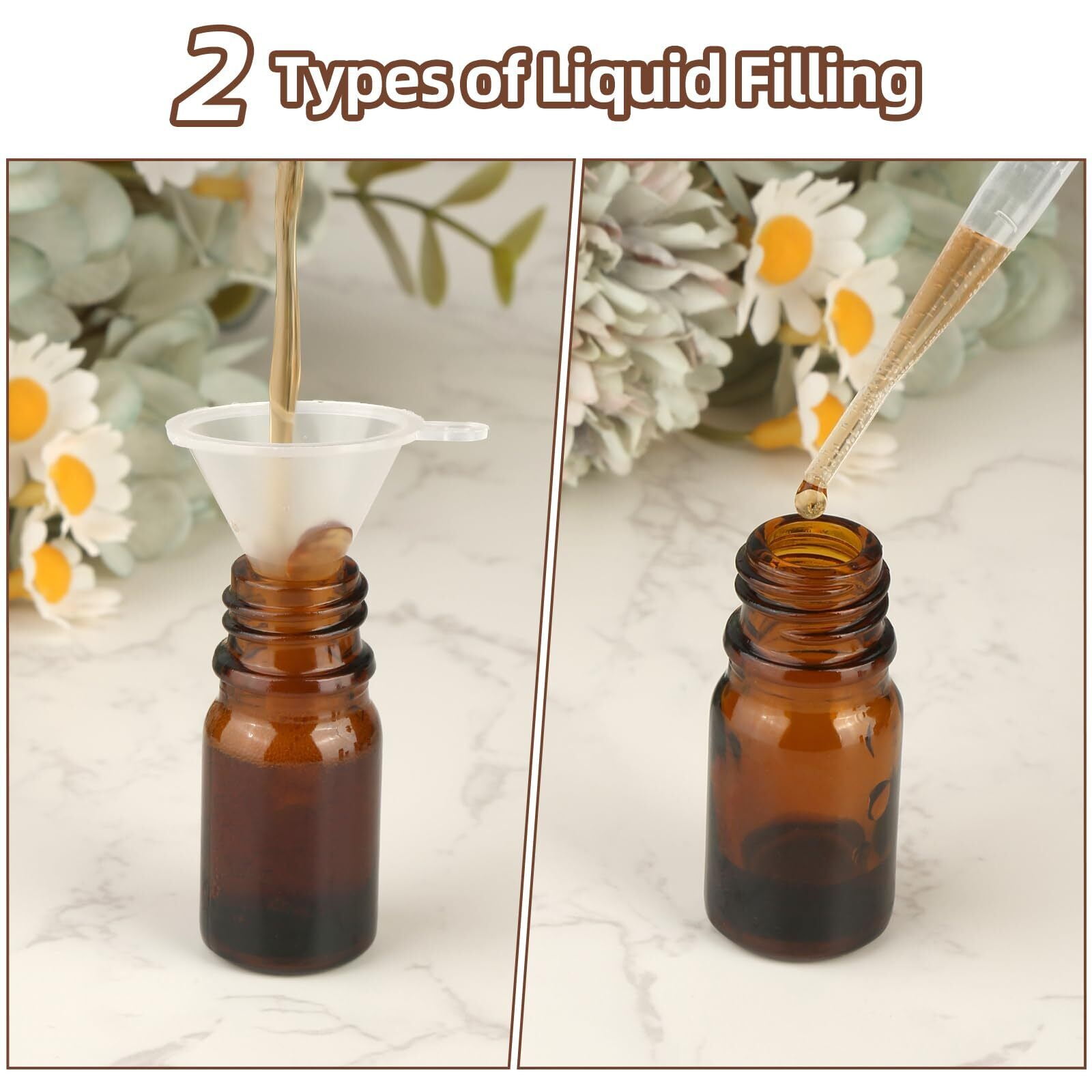 Pipette Bottle,Brown Glass Bottle,Dropper Bottle with Dropper,Funnel ...