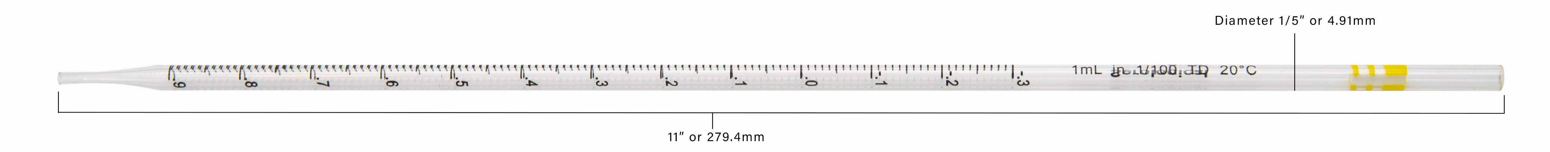 GSC International SPDS-01 Serological Pipette, 1ml Capacity by 0.01ml ...