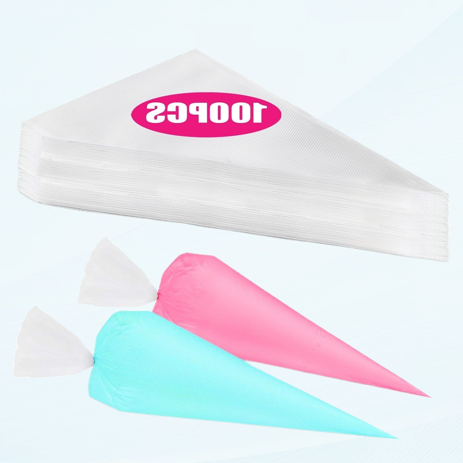 Piping Bags, 16 Inch 100pcs Pastry Bags, Disposable Icing Piping Pastry ...