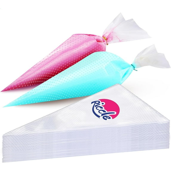 Piping Bags and Tips Set, 11.8 Inch 100 Anti Burst Piping Bags, 124 Pcs Cake Decorating Kit with ...