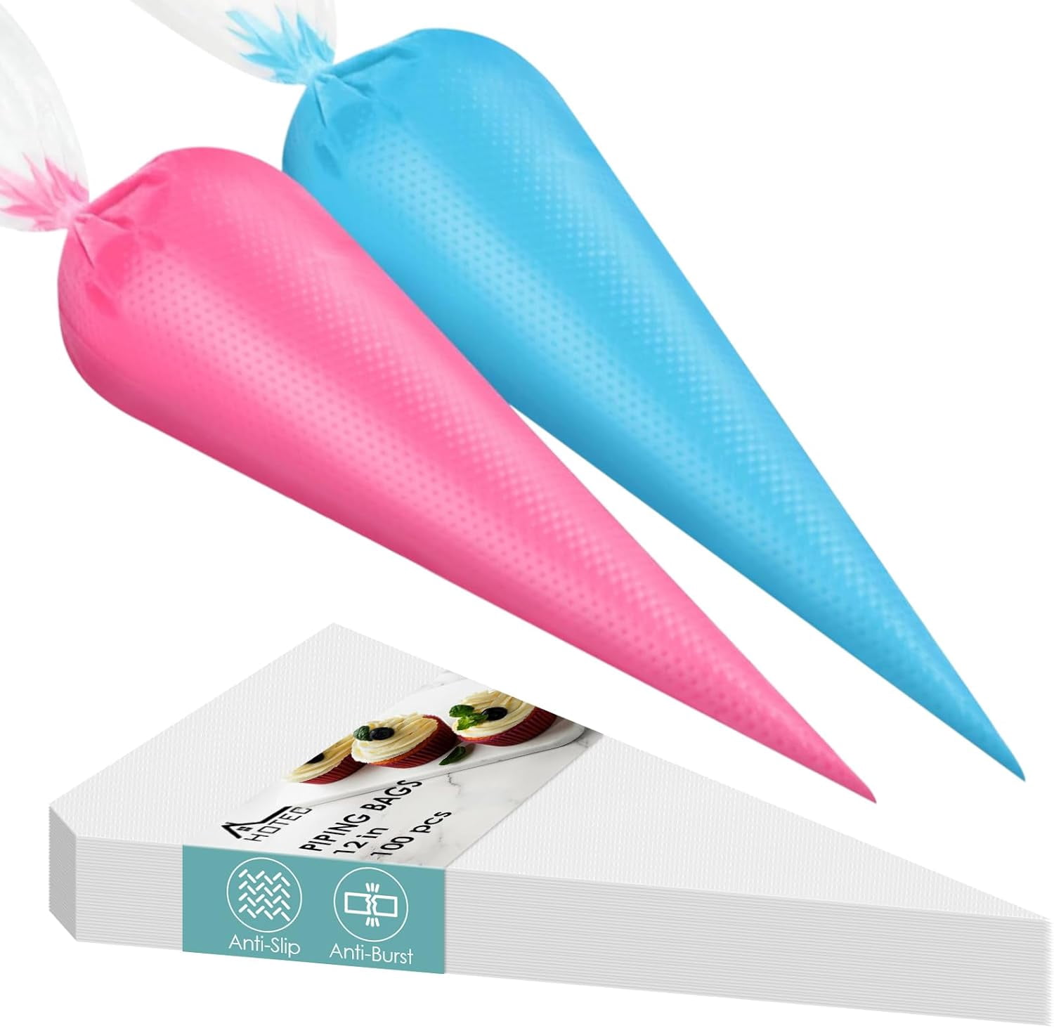 Piping Bags and Tips Set, 120 Pcs Cake Decorating Kit with 100pcs 12 ...