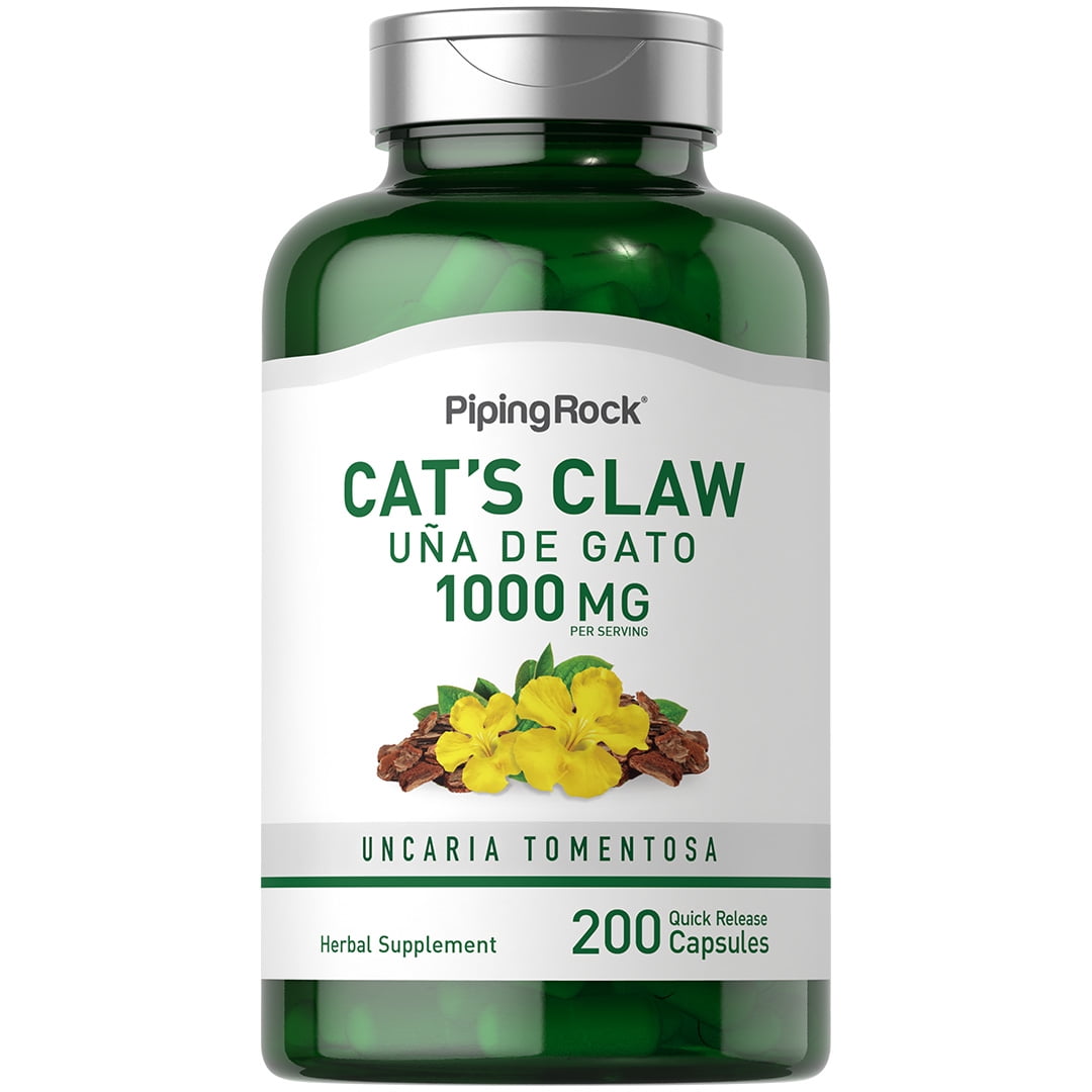 Cat's Claw Capsules 1000mg | 200 Count for Men and Women | by Piping ...