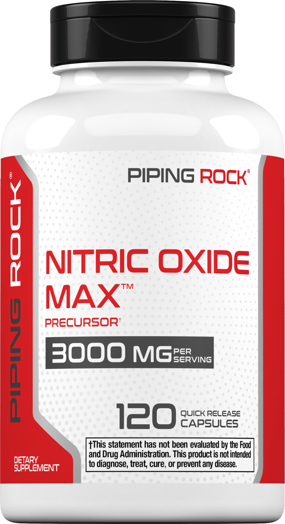 Piping Rock Nitric Oxide Supplement | 3000mg | 120 Capsules | Precursor ...