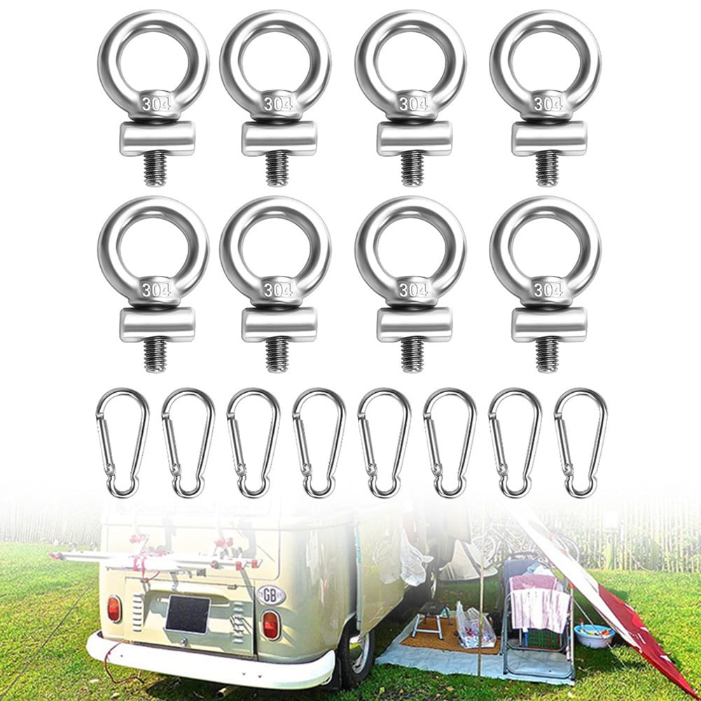 Piping Strip Hooks Set of 8 6 mm Stainless Steel Awning Hooks For ...