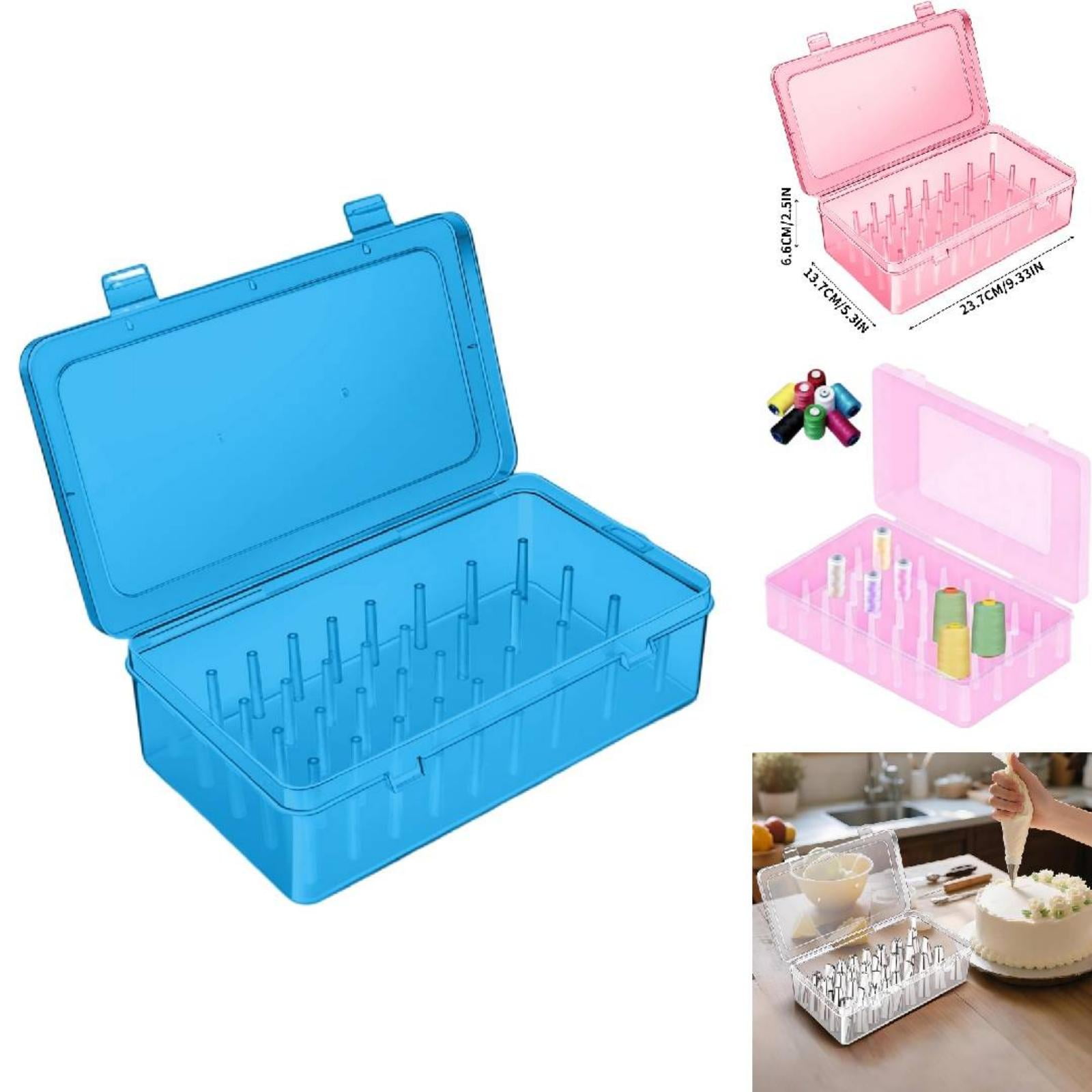 Piping Tips Storage Box with Fixed Pins, 42 Pegs Piping Tip Set ...