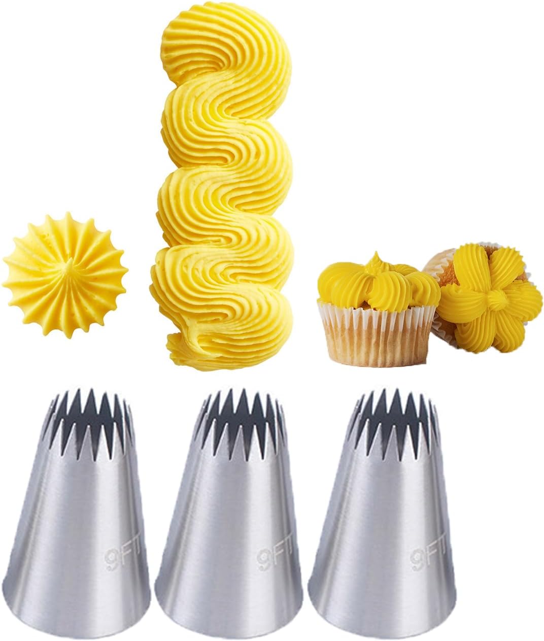 Piping Tips for Churro,Extra Large Star Tip for Piping Eclair,Mashed ...