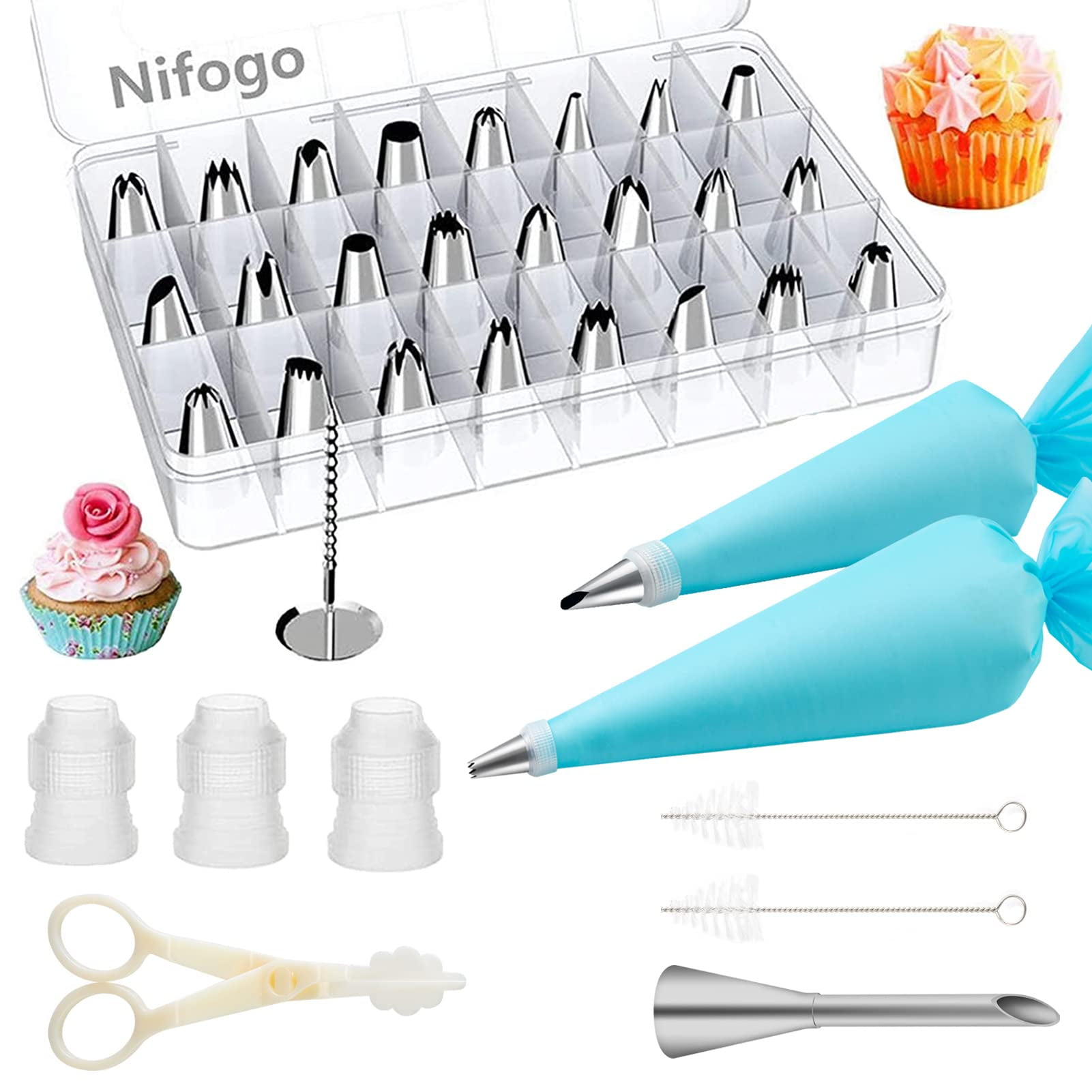 Piping bag with nozzles 36-piece piping nozzle set - Walmart.com
