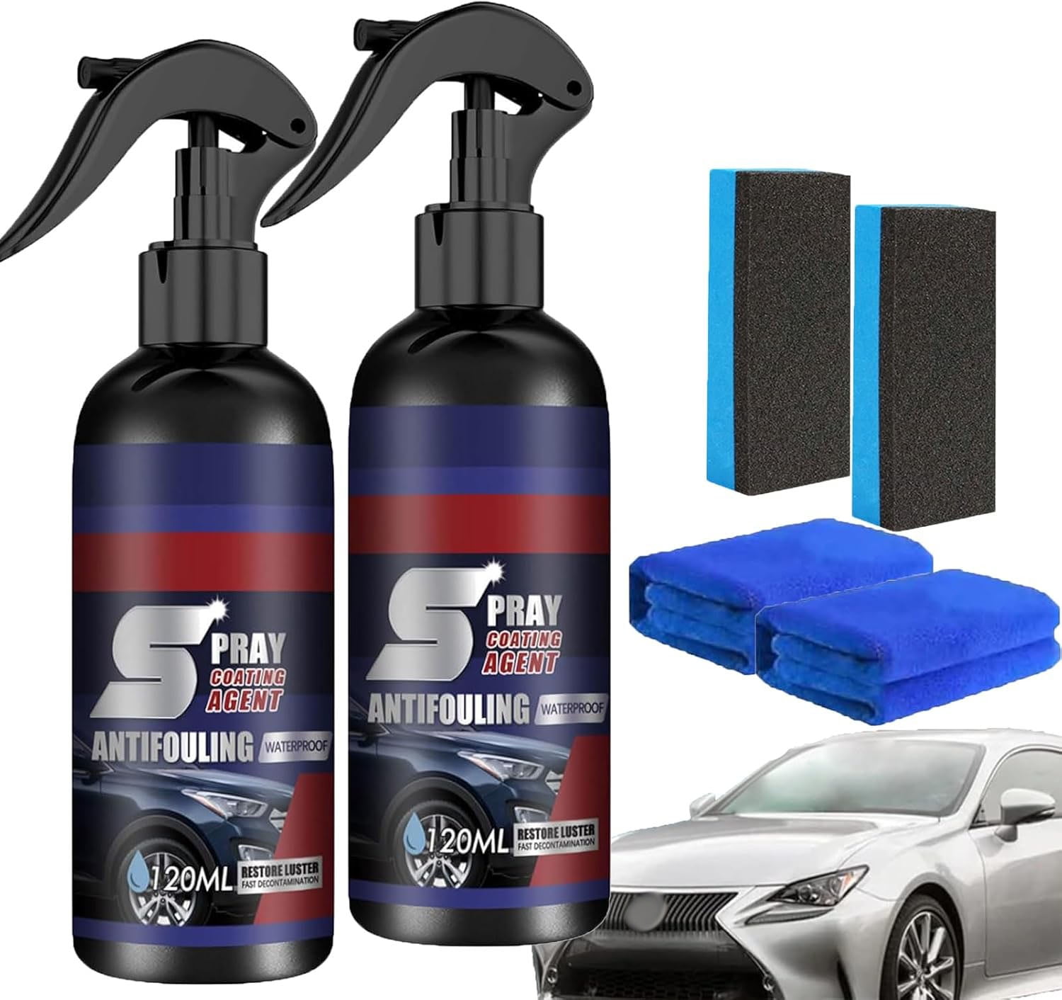 Pipiup Car Wax, Ceramic Coating, Multifunctional Car Restore Spray, 3 ...