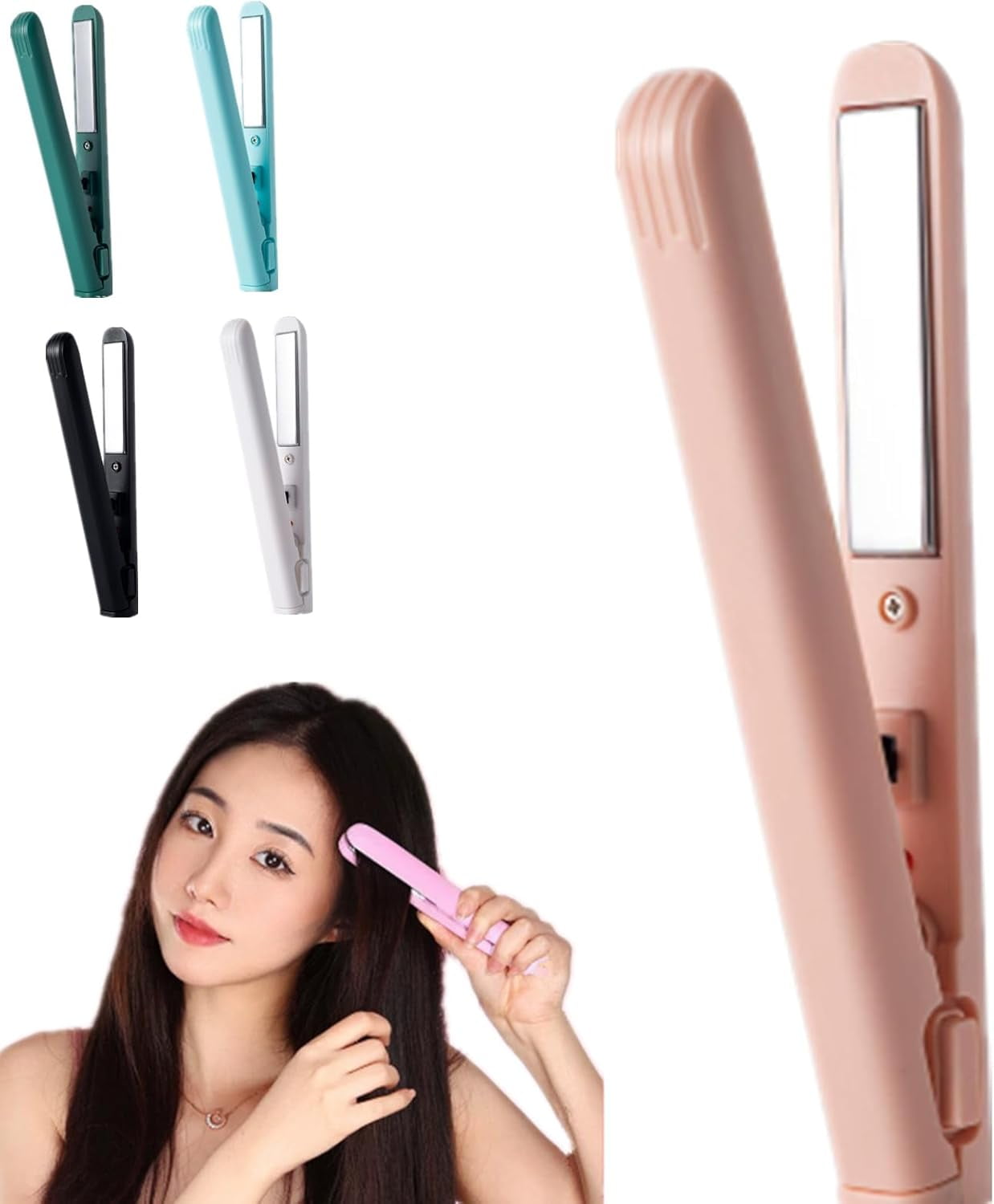 Pipiup Mini Portable Dual Purpose Curling Iron, Ceramic Mini Dual ...