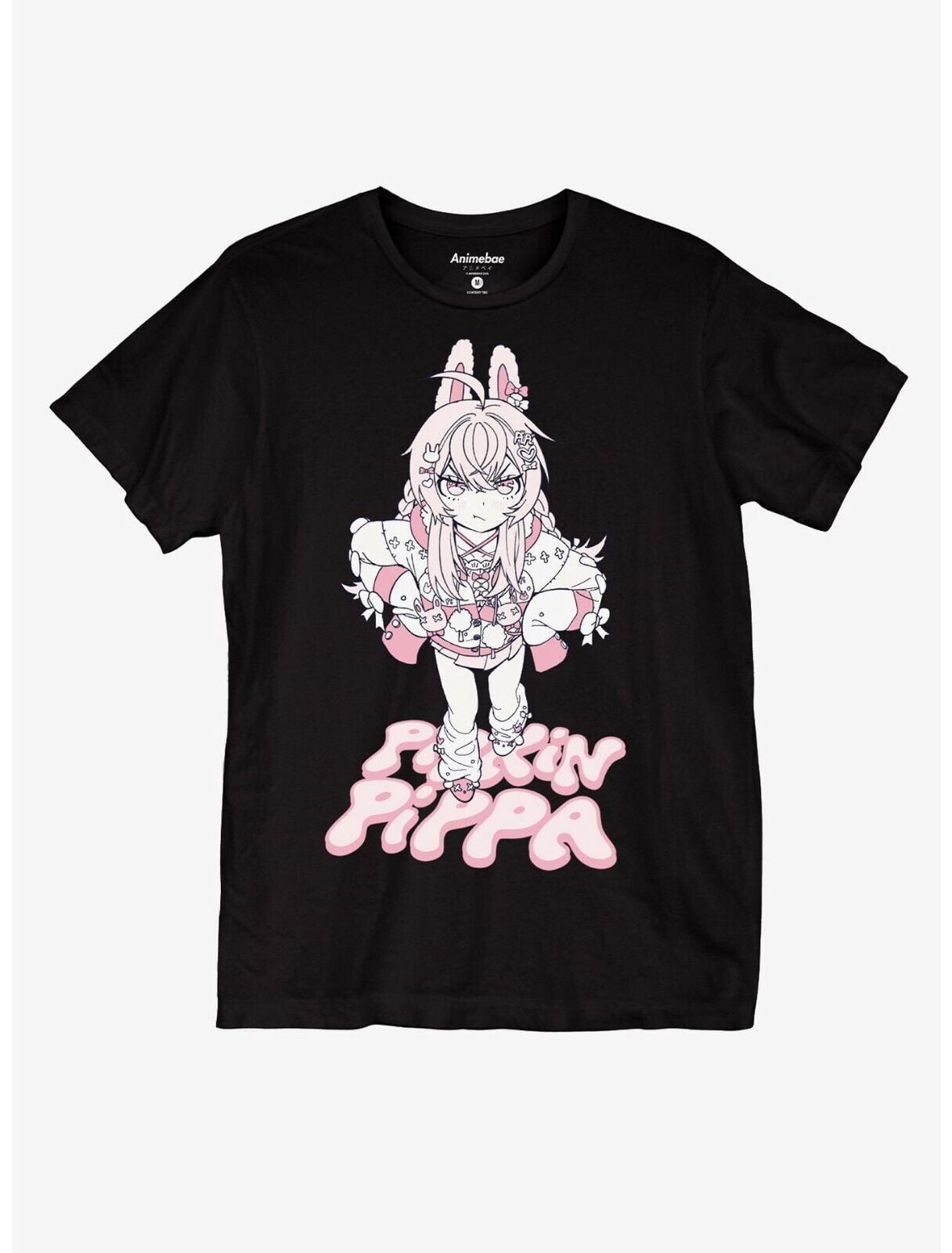 Pipkin Pippa Bunny Boyfriend Fit Girls T-Shirt By Animebae - Walmart.com