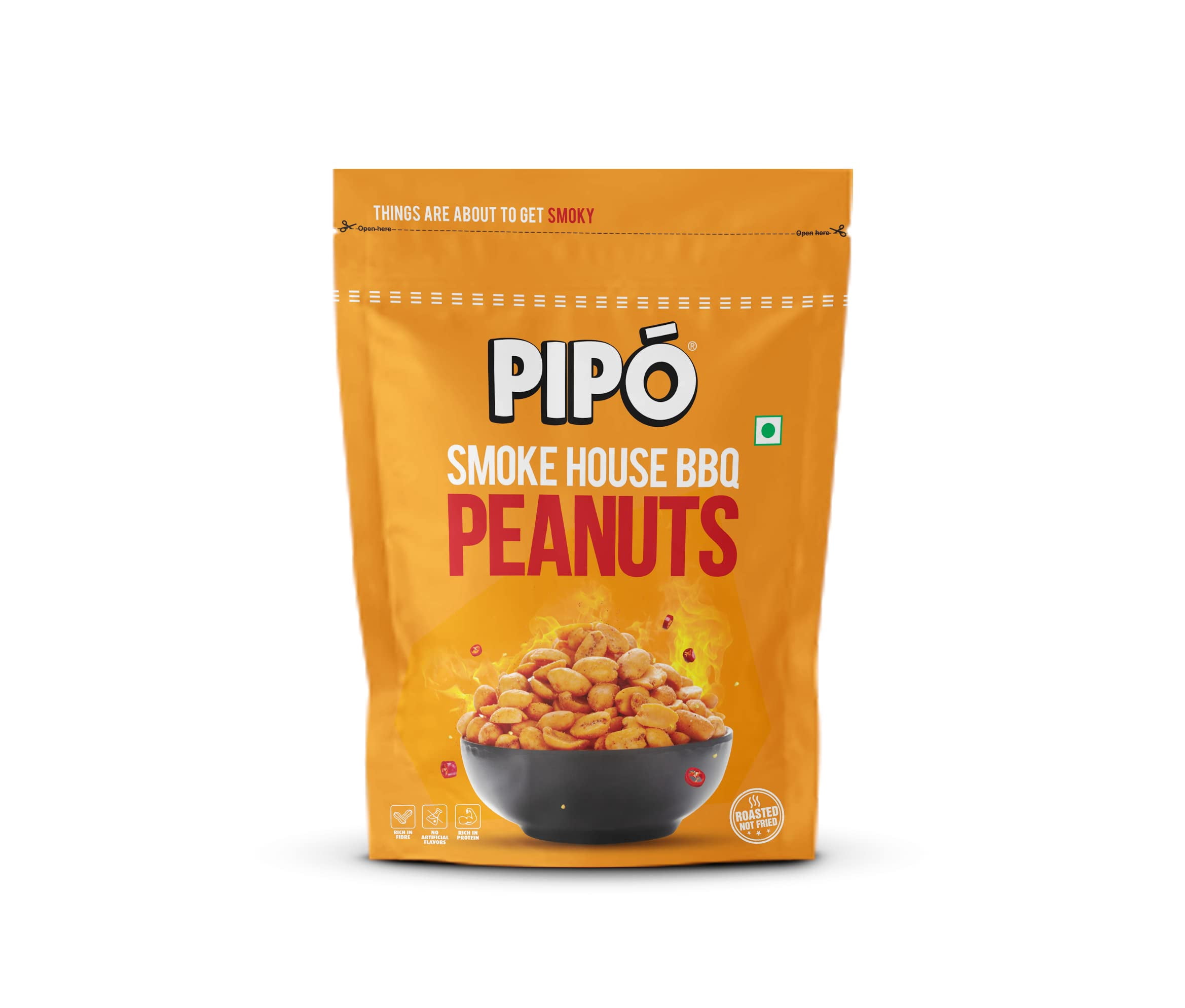 Pipo Roasted Peanuts, Smoke House Bbq Flavour | Rich In Protein & Fibre ...