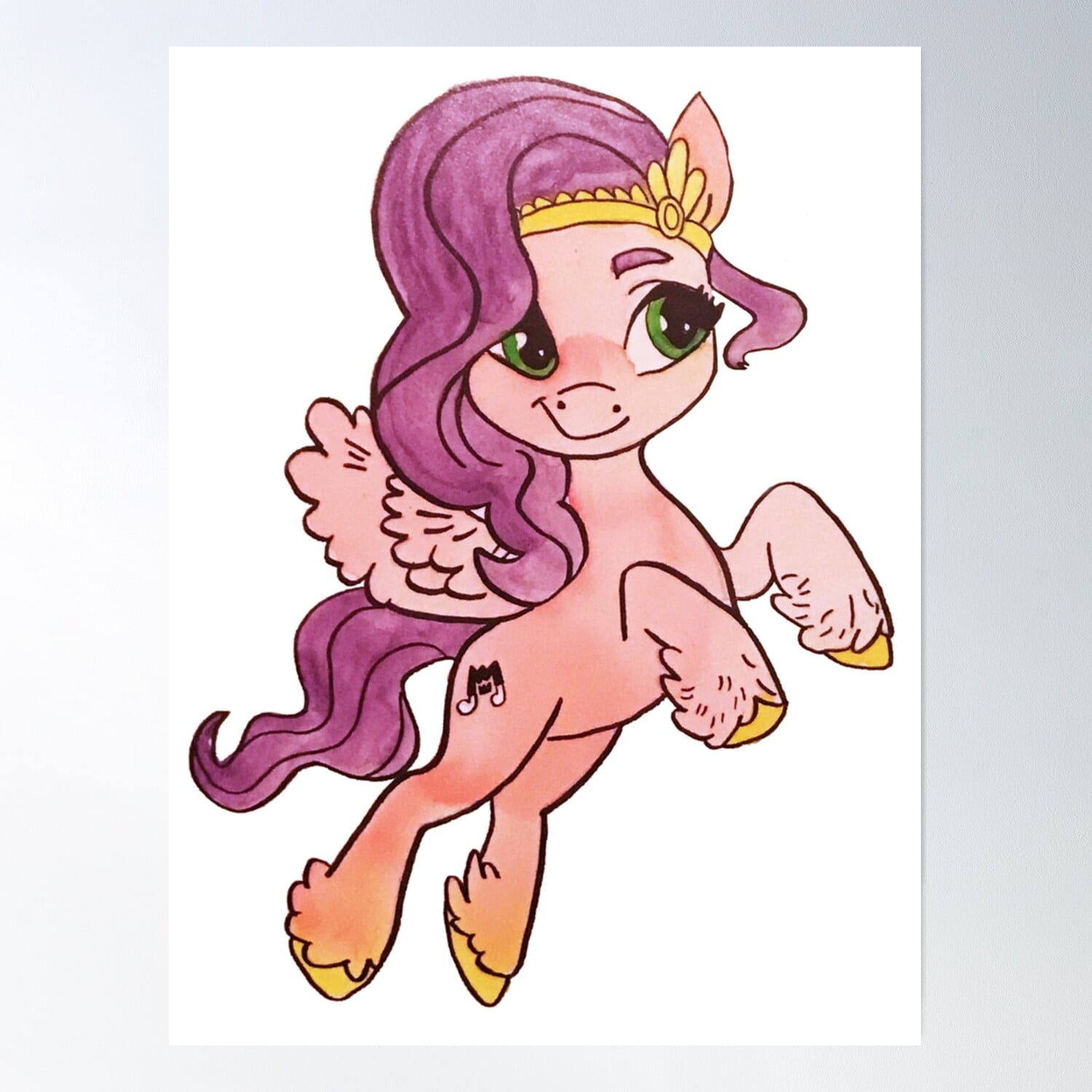 Pipp | My Little Pony: A New Generation | Watercolor Poster Wall Art ...