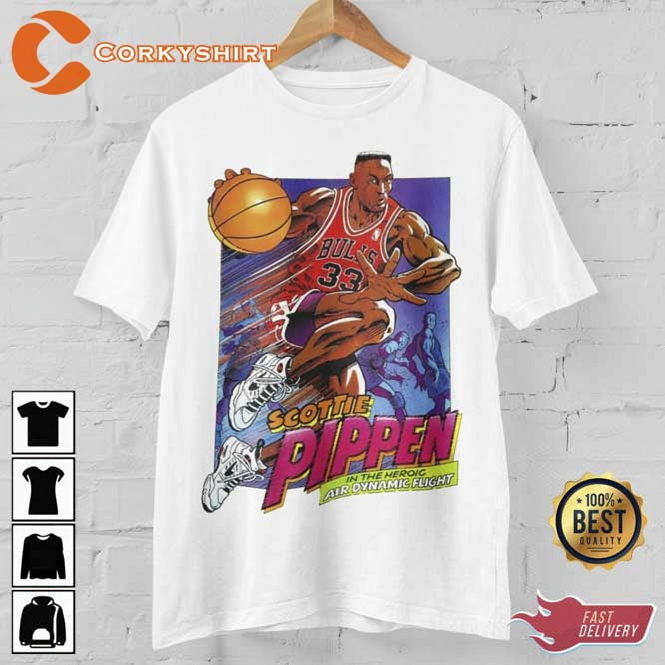 Pippen Basketball 3-peat Bulls Inspired Graphic Tee - Walmart.com
