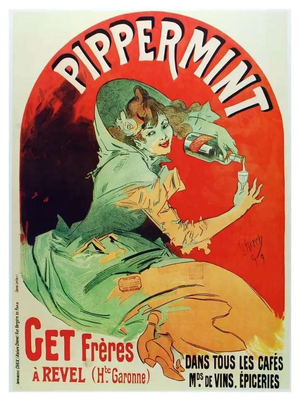 Pippermint french advertisement Decor Poster.Graphic Art Interior ...