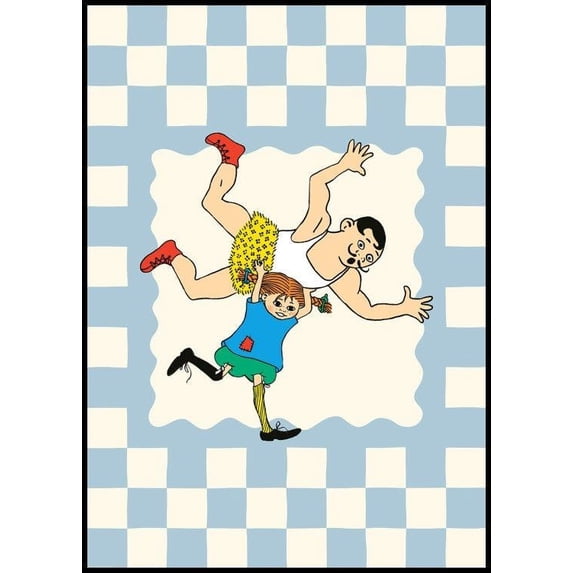 Pippi Longstocking And Adolf The Strong Poster Wall Art, Modern Wall ...