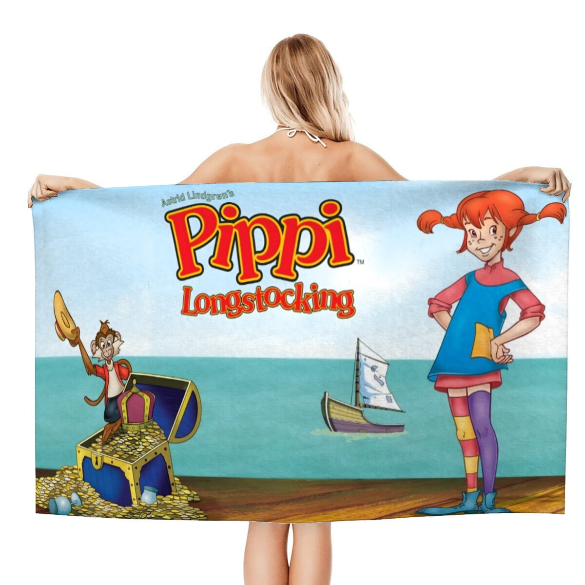 Pippi Longstocking-theme Gifts Quick-dry Beach Towel for Women Girl ...