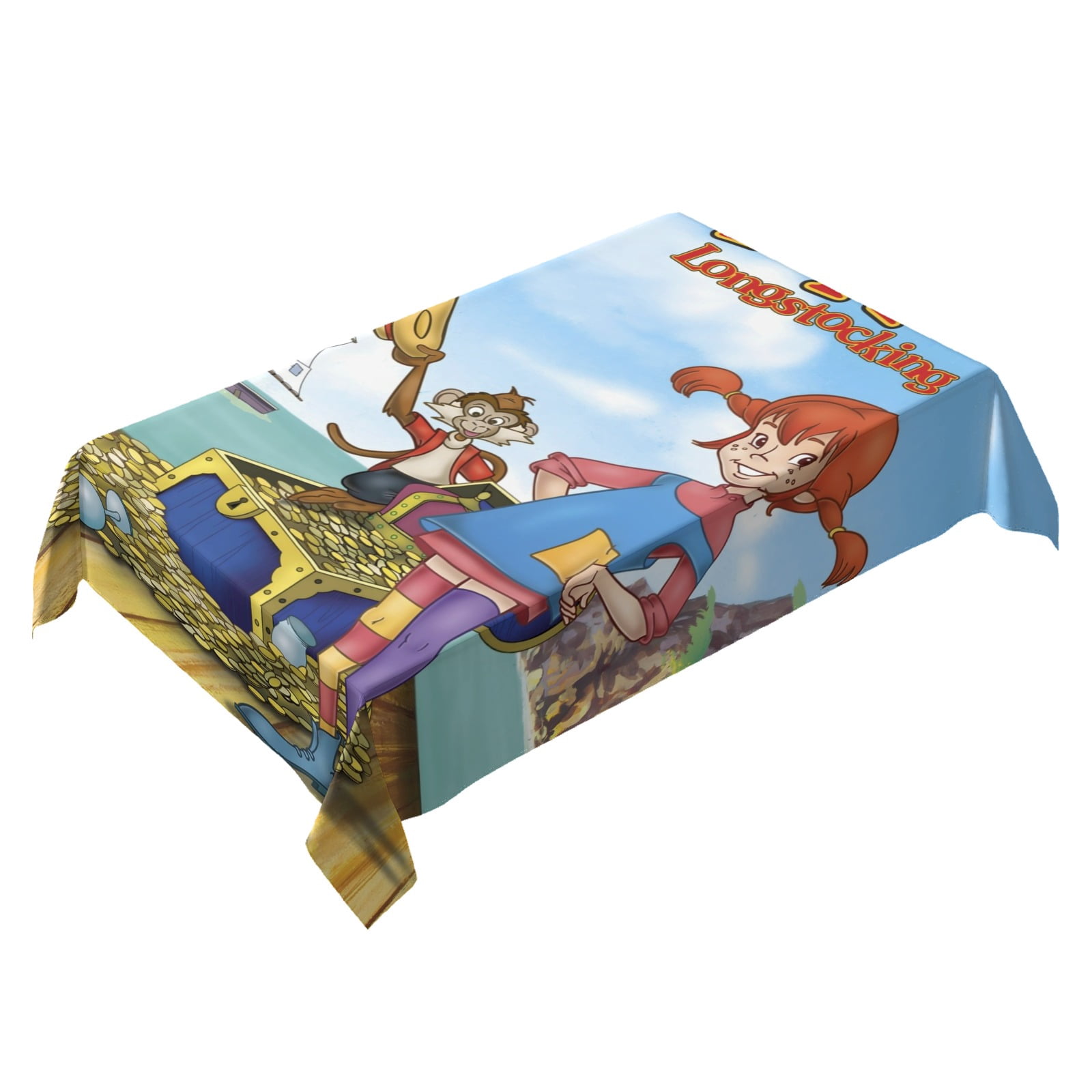 Pippi Longstocking-theme square tablecloth has an iconic print, fits ...