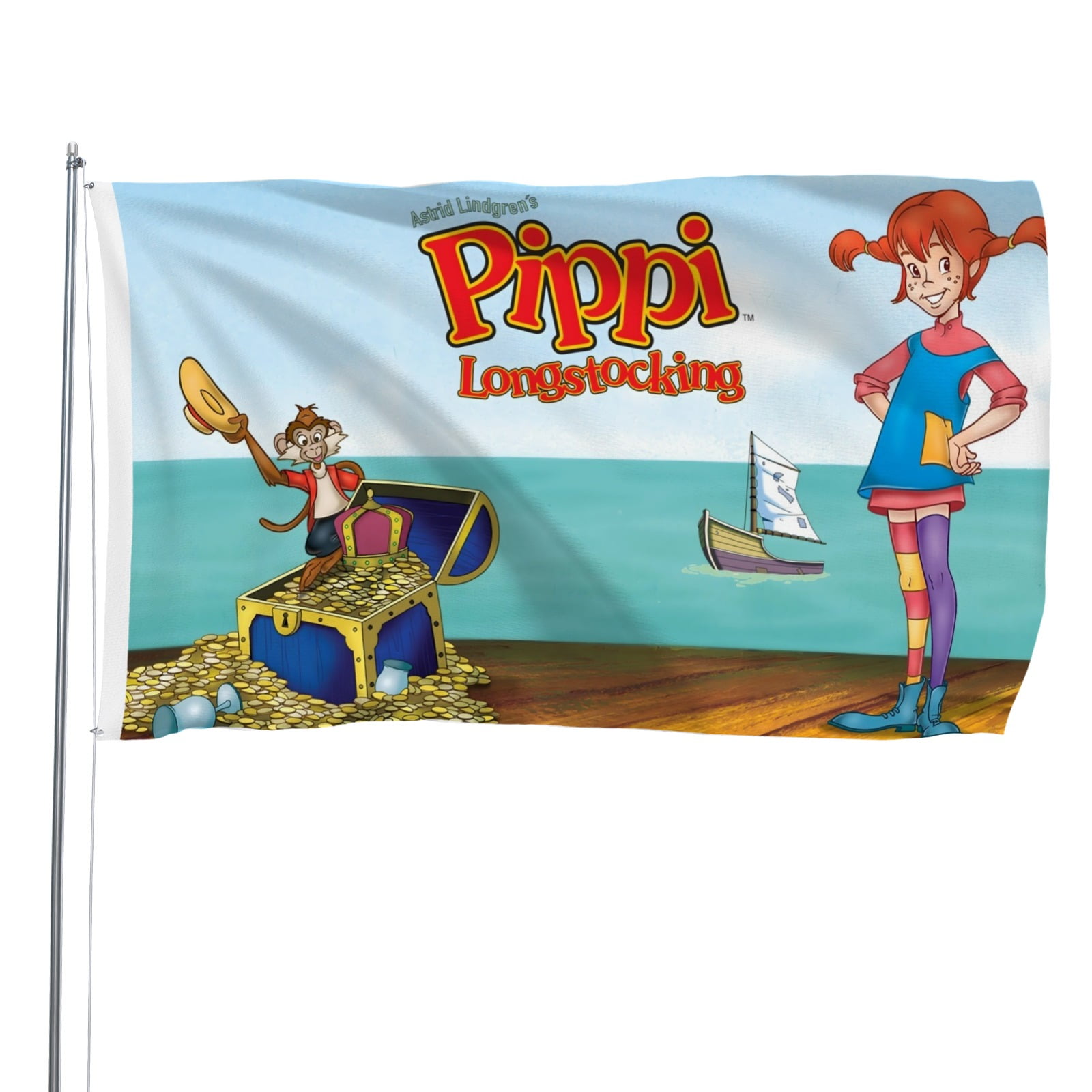 Pippi Longstocking-themed Printed Flag Perfect gift for fans, friends ...