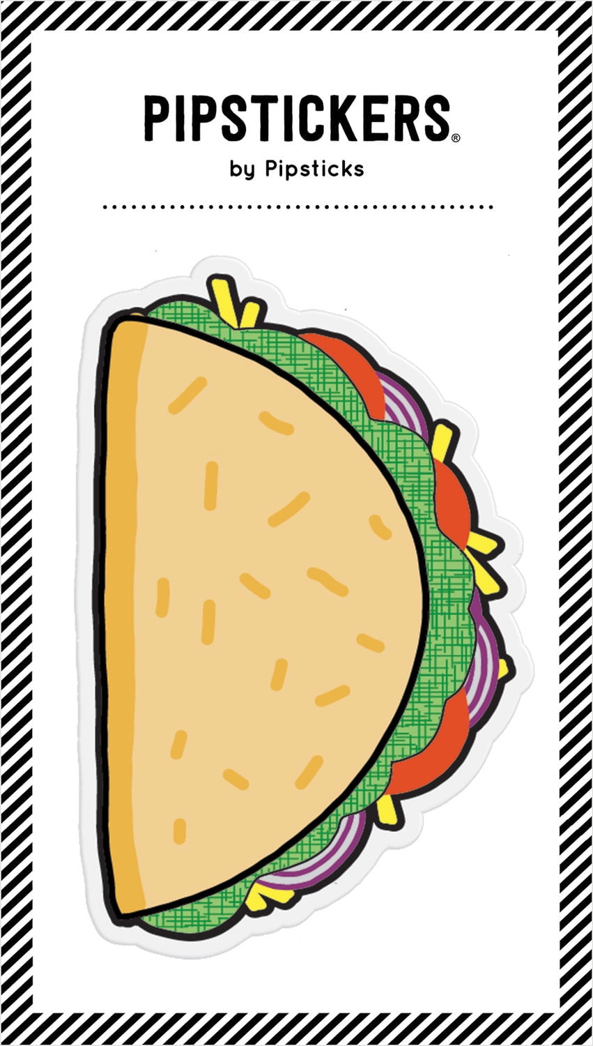 Pipsticks Big Puffy Sticker - Taco - Walmart.com