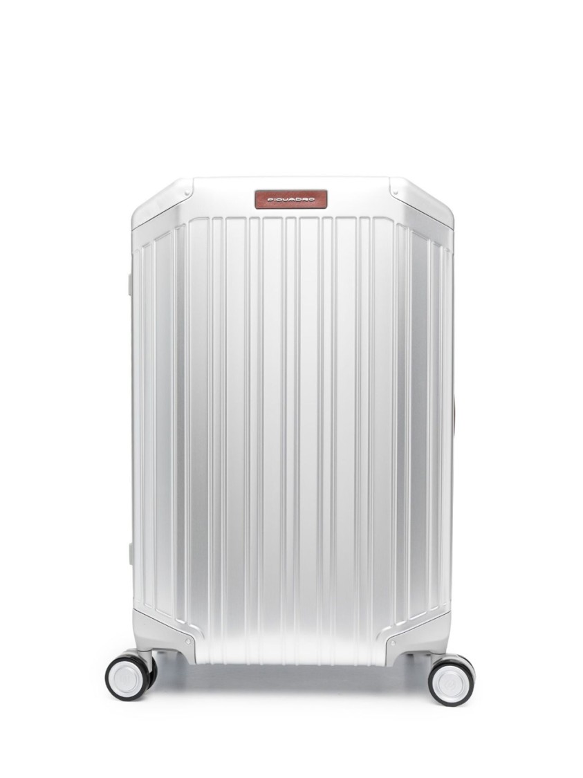 Piquadro Men's Medium Rigid Trolley With Vertical Grooves Grey ...